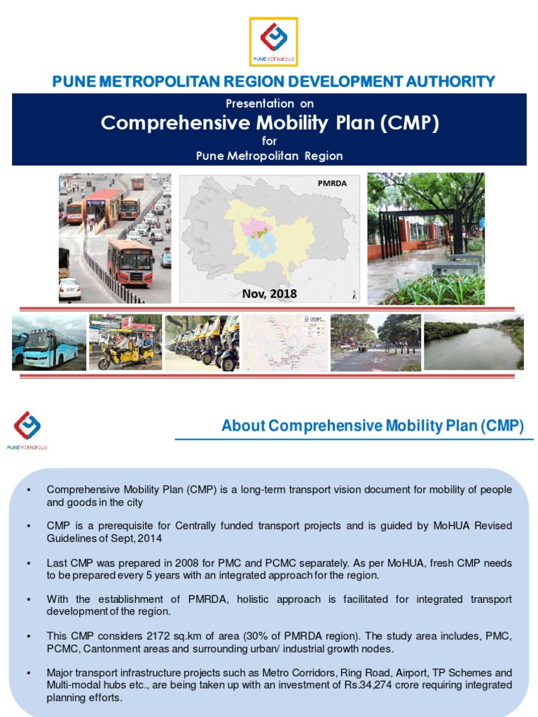 CMP Pmrda 28th Nov 2018 | PDF | Pedestrian | Public Transport