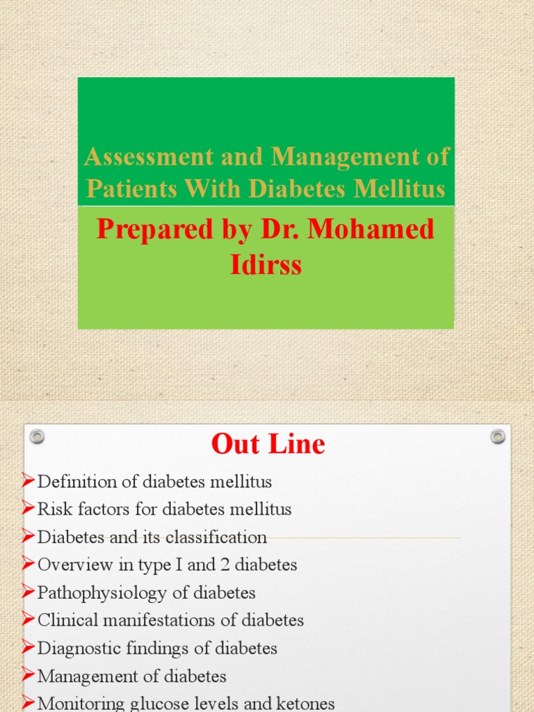 Assessment and Management of Patients With Diabetes Mellitus | PDF ...