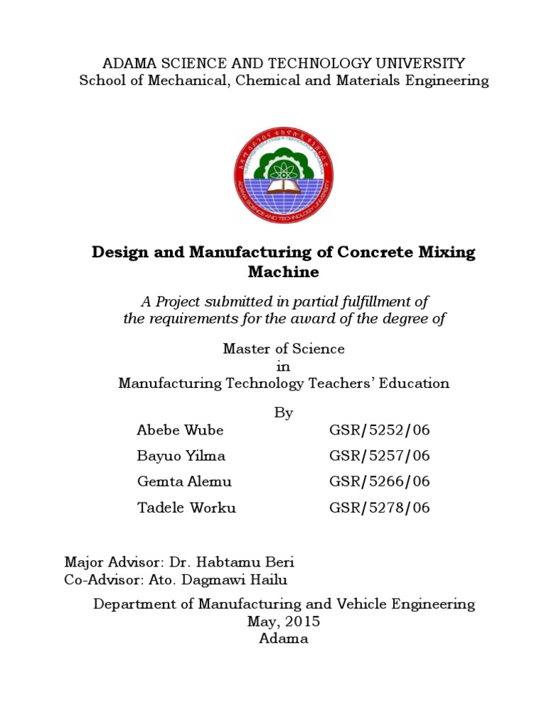 Abebe W, Bayuo Y, Gemta A and Tadele Worku | PDF | Concrete | Transport