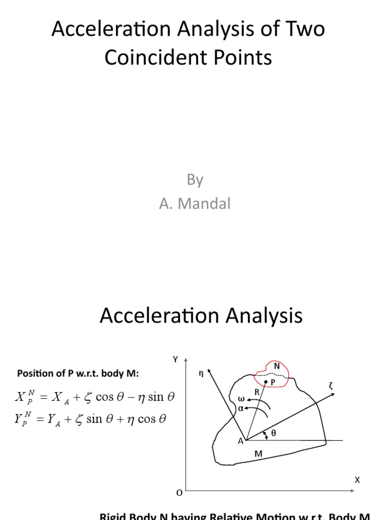 Acceleration Analysis of Two Coincident Points | PDF | Acceleration | Mass