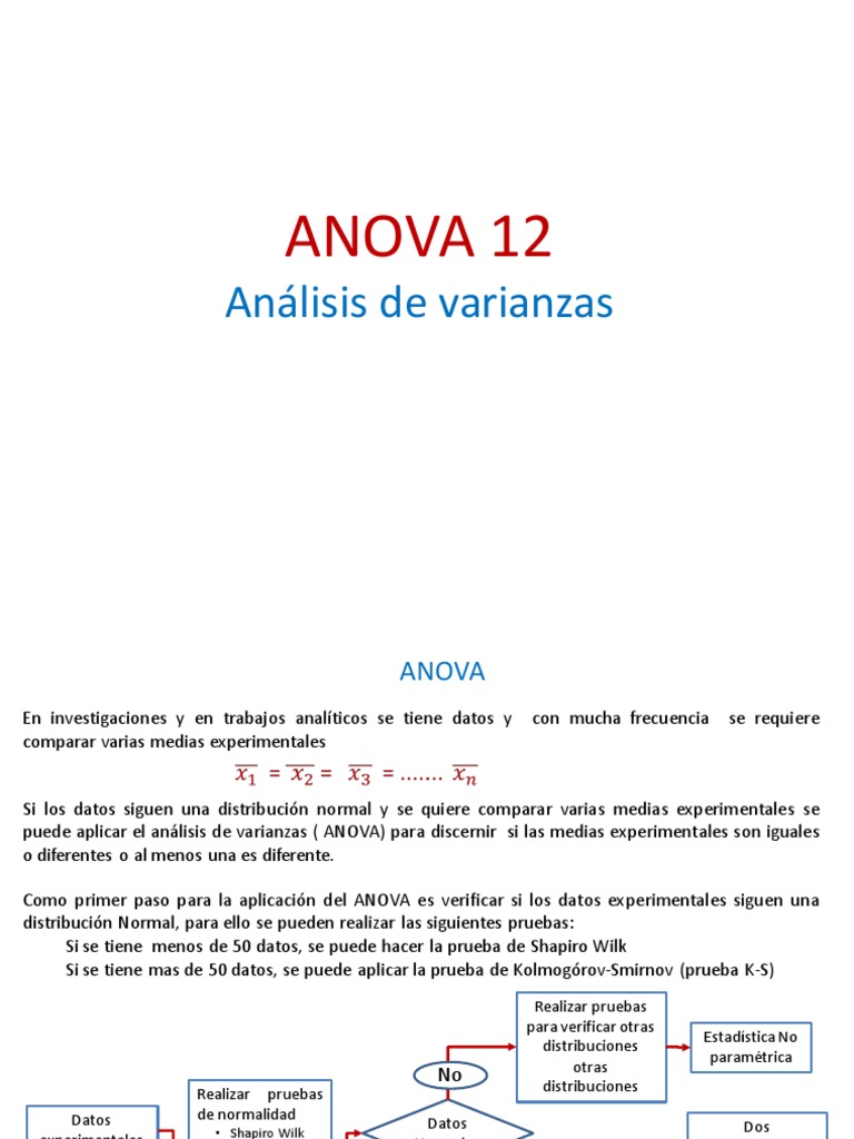Clase 12 ANOVA | PDF | Análisis de variación | Inferencia estadística