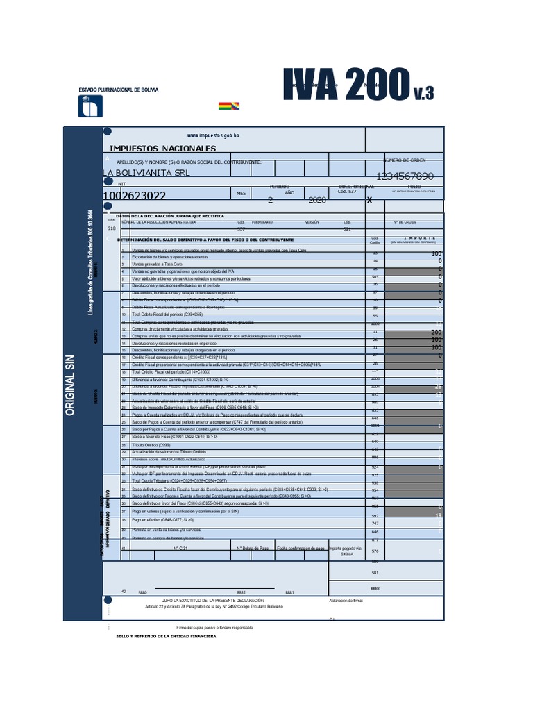 Formulario 200 Iva | PDF | Impuesto al valor agregado | Impuestos