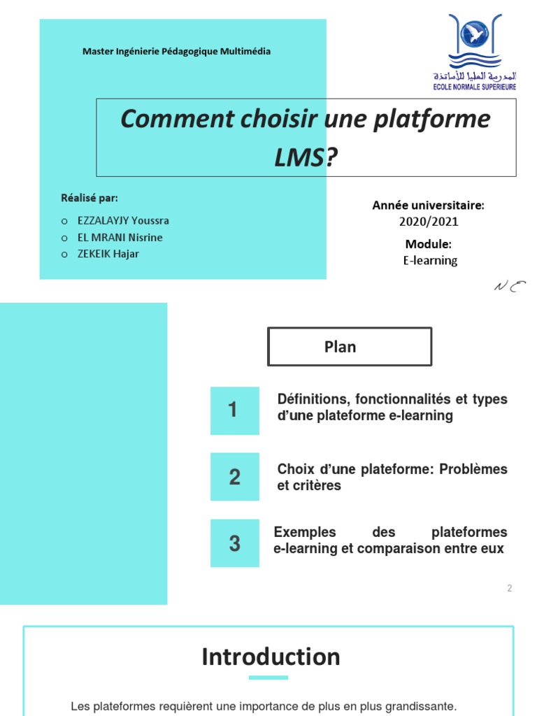 Présentation: Comment Choisir Sa Plateforme LMS ? | PDF | Technologies de l'éducation | Informatique
