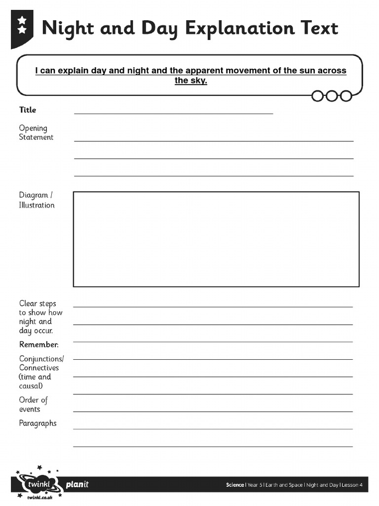 Day and Night Explained for Kids | PDF