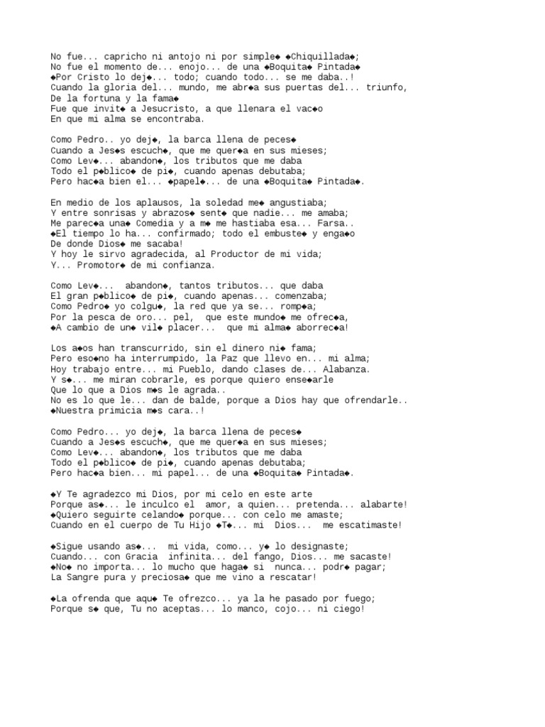 Letra para Karaoke en Texto | PDF
