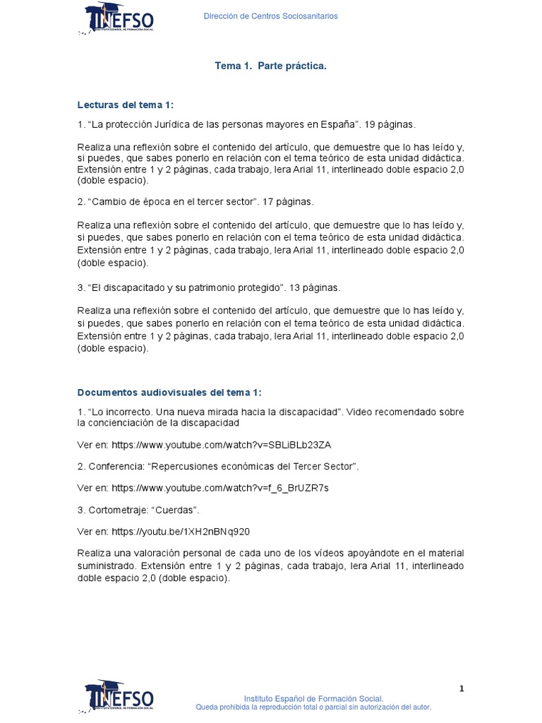 Tema 1. Parte Práctica | PDF