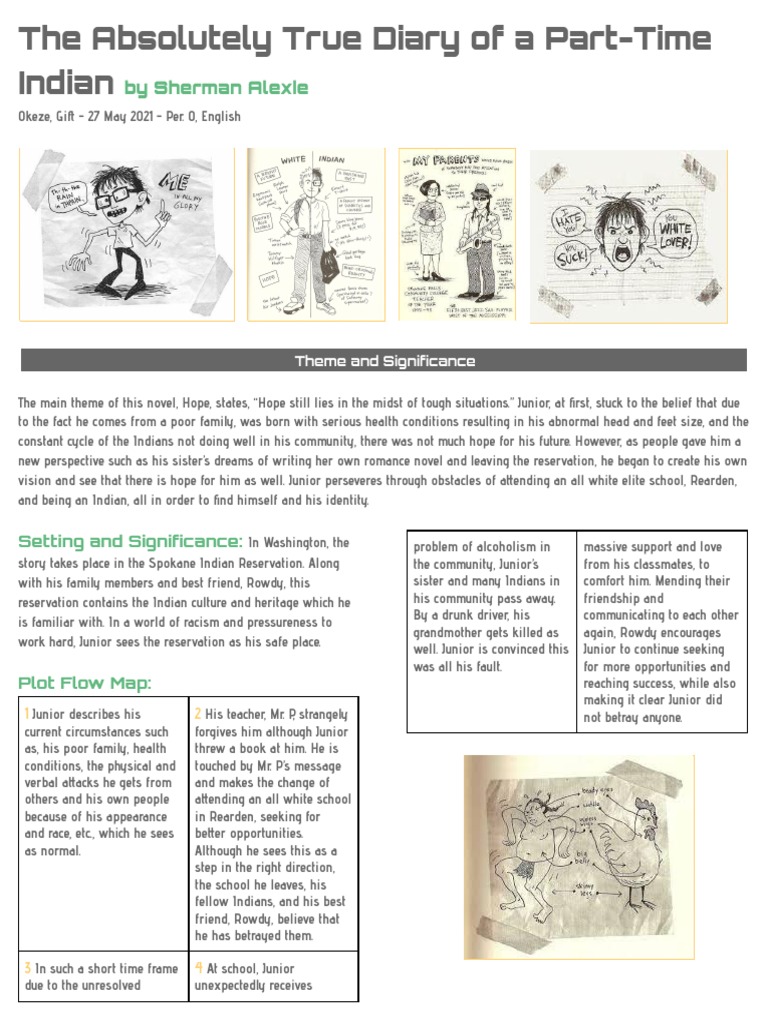 The Absolutely True Diary of A Part-Time Indian Final Project | PDF ...