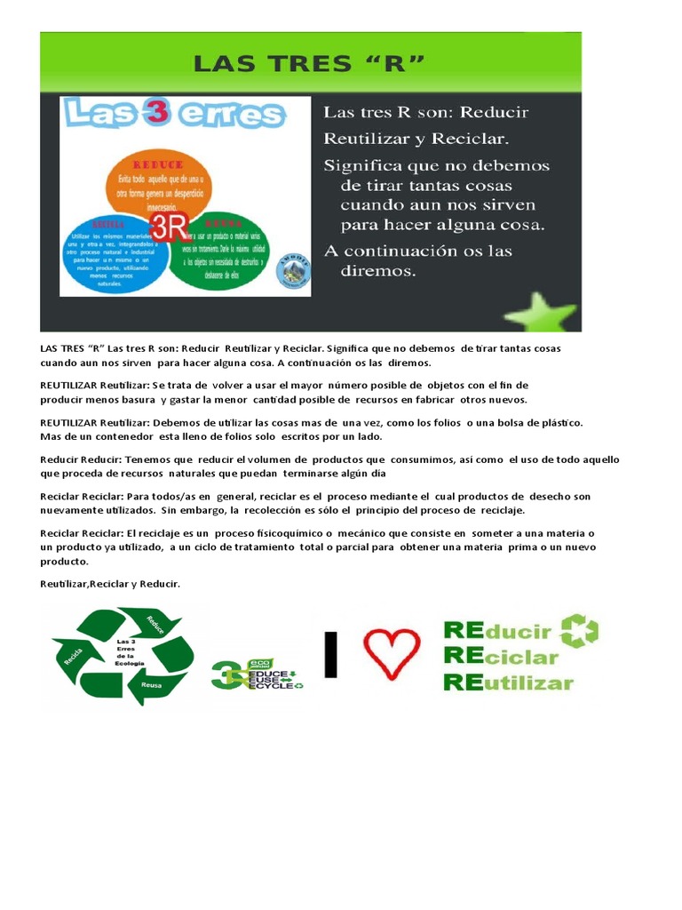 Las Tres R Del Reciclaje2014 | PDF