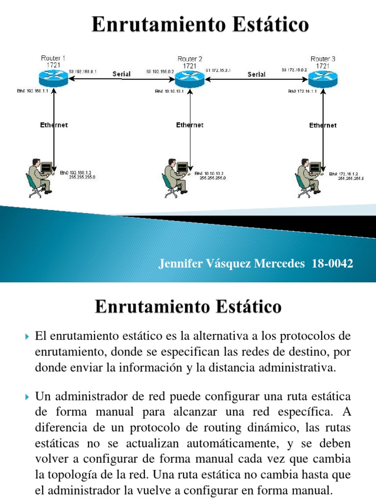Enrutamiento Estático y Dinamico | PDF | Enrutador (Computación) | Protocolos de internet