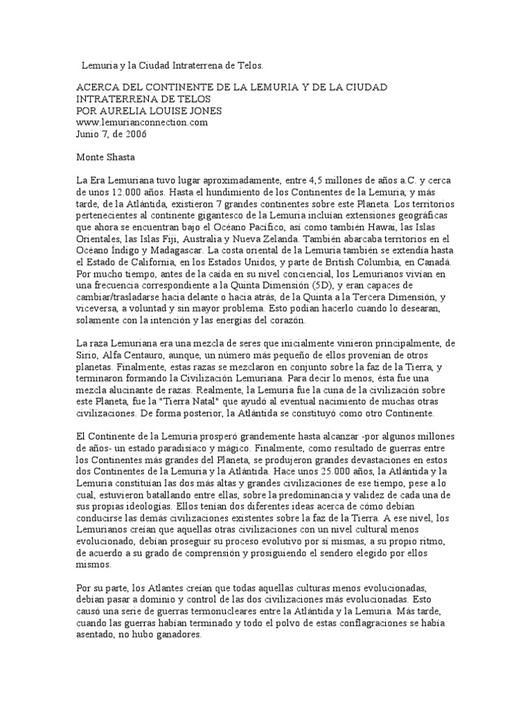 Lemuria y Telos: Historia y Misterio | PDF | Hidroponia | Alimentos