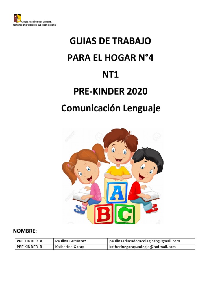CUADERNILLO PRE KINDER N°4 Mayo | PDF | Color | Comunicación