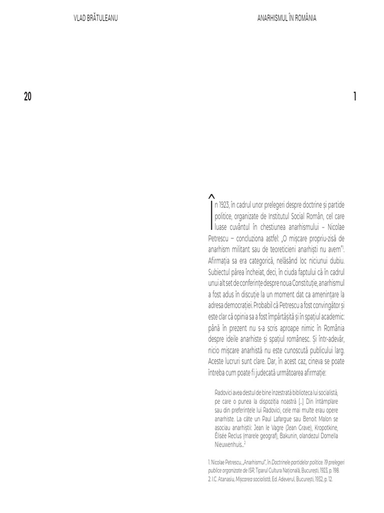 Anarhismul În România | PDF