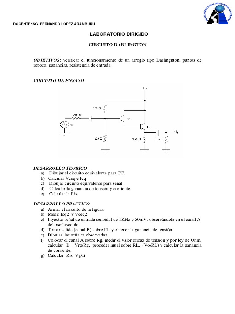 Laboratorio - Circuito Darlington | PDF