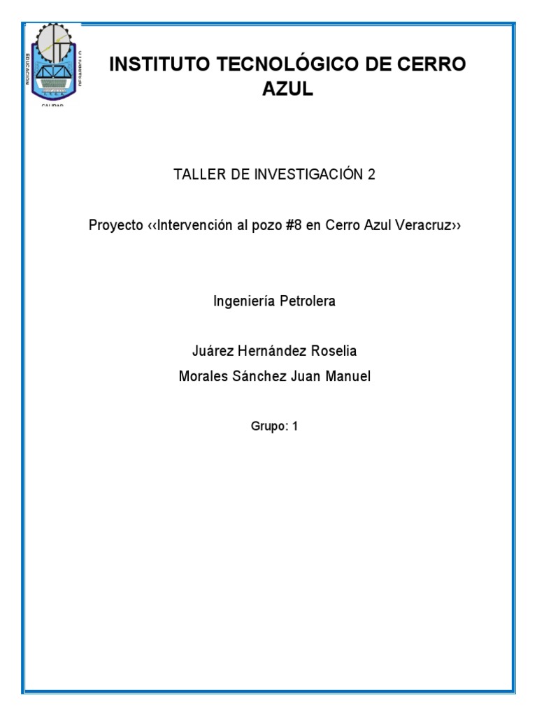 Proyecto Taller 2.,masoc | PDF | Pozo de petróleo | Petróleo
