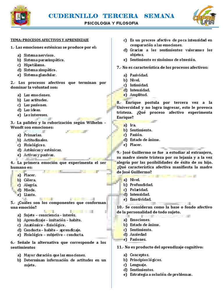 Psicologia | PDF | Las emociones | Aprendizaje