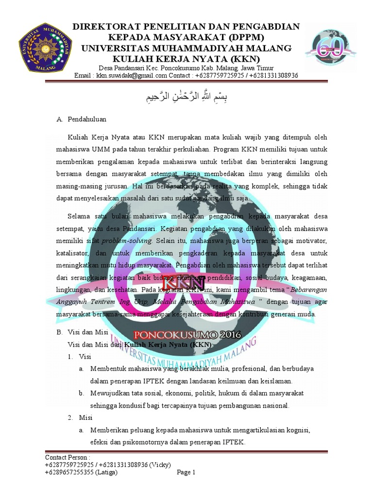 Proposal KKN 60 | PDF | Ilmu Sosial | Kesehatan Holistik