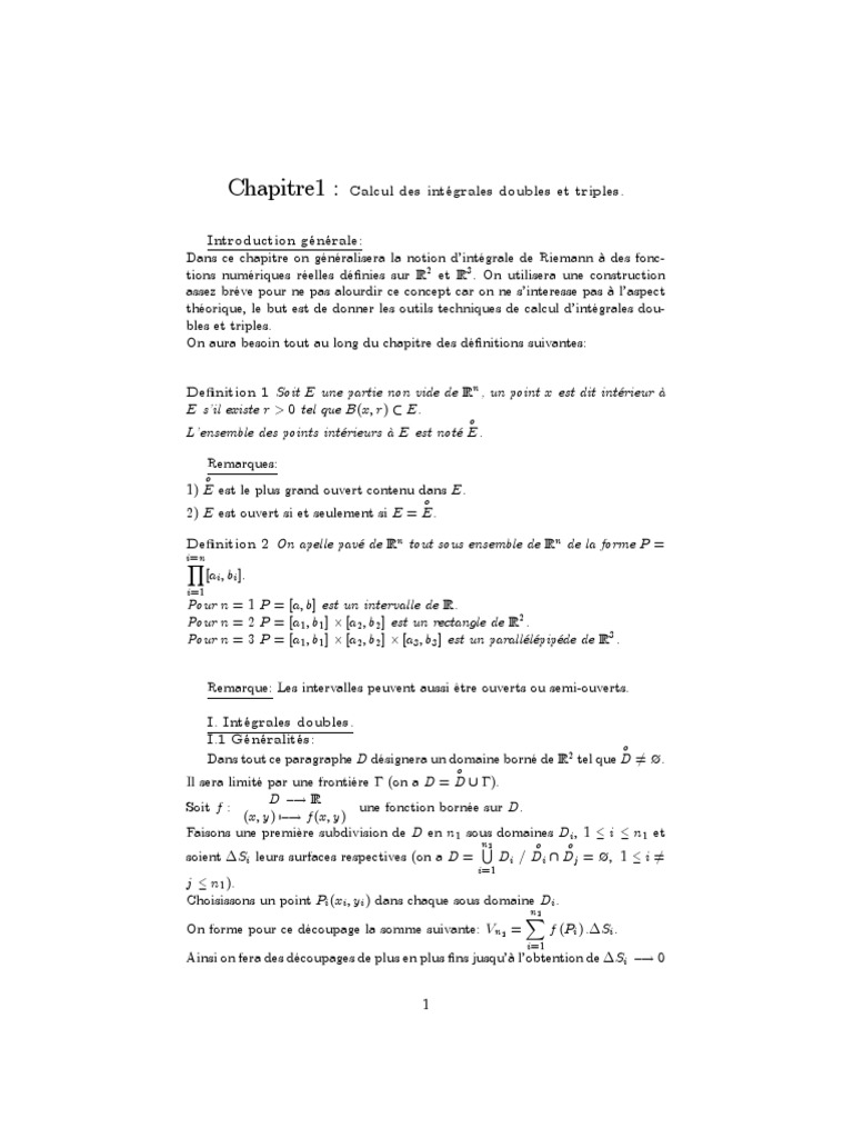 Calcul des intégrales doubles et triples | PDF | Intégral | Logique ...