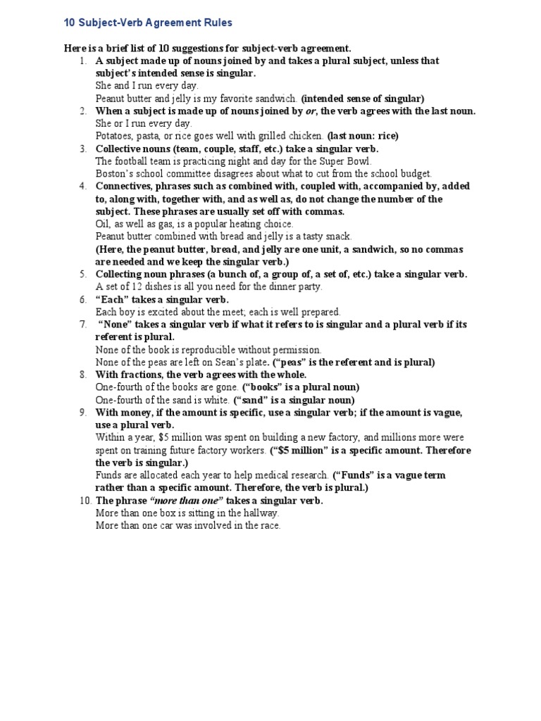 Subject Verb Agreement Year 6 2021 Activity | PDF | Grammatical Number ...