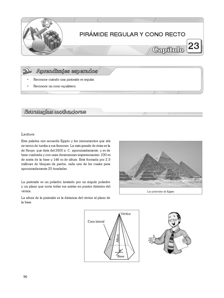 23 Piramide Regular y Cono Recto | PDF | Formas geométricas | Geometría euclidiana