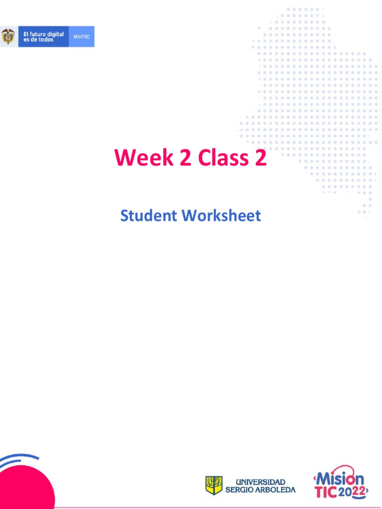W2 C2 Student Worksheet | PDF | Python (Programming Language) | Adjective