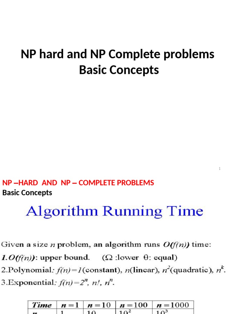 NP Hard and NP Complete Problems Basic Concepts | PDF | Time Complexity | Computational Science