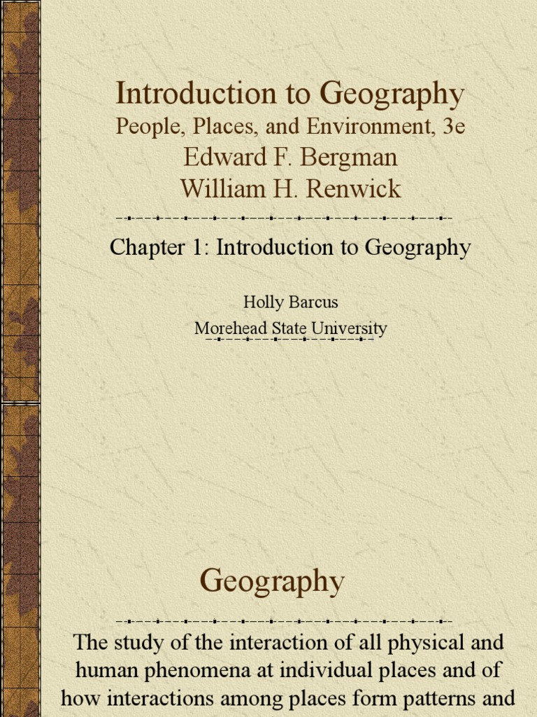 Introduction To Geography: Edward F. Bergman William H. Renwick | PDF ...