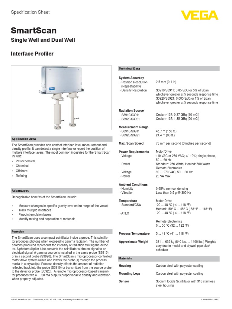 SmartScan Specification Sheet | PDF | Electrical Engineering | Metrology