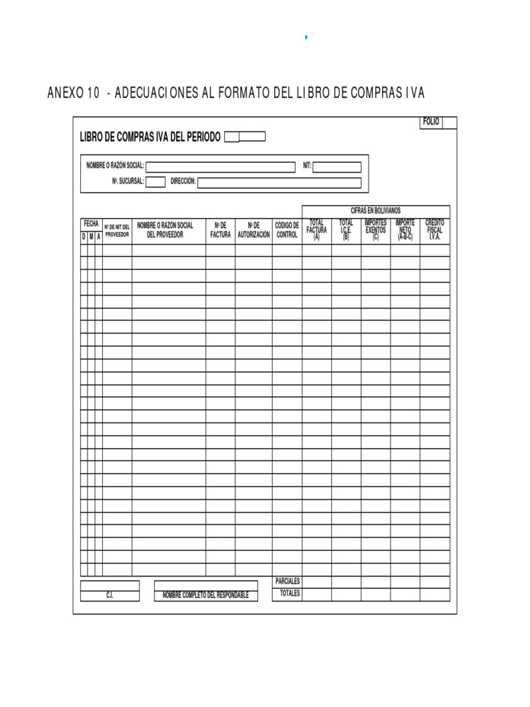 Formato Libro Compras | PDF