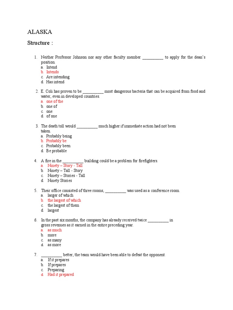 Alaska Structure:: B. Intends | PDF