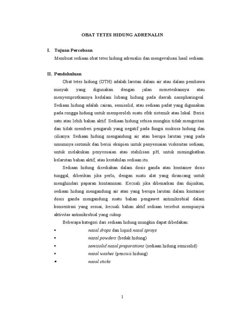 OTH Adrenalin Laporan | PDF