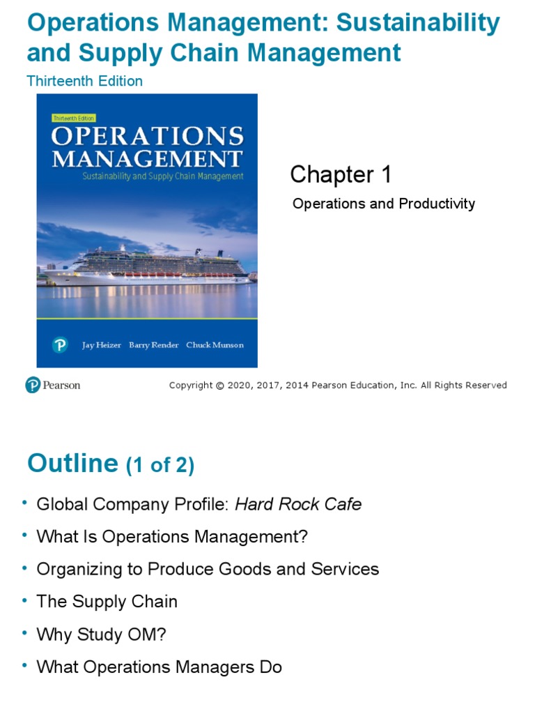 Thirteenth Edition: Operations and Productivity | PDF | Supply Chain Management | Quality (Business)