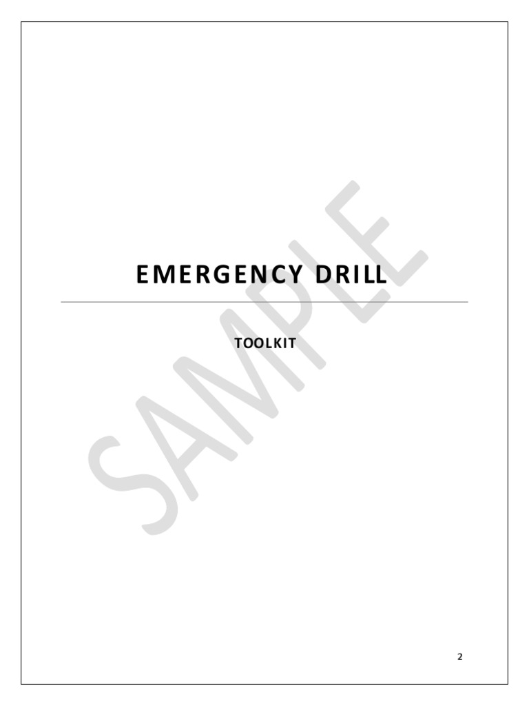 Emergency Drill Toolkit | PDF | Emergency Management | Emergency