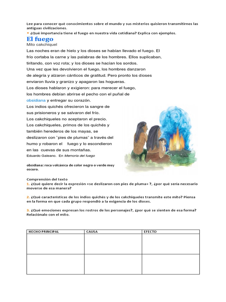 Mitos y leyendas para niños de primaria | PDF | Ciencias sociales ...