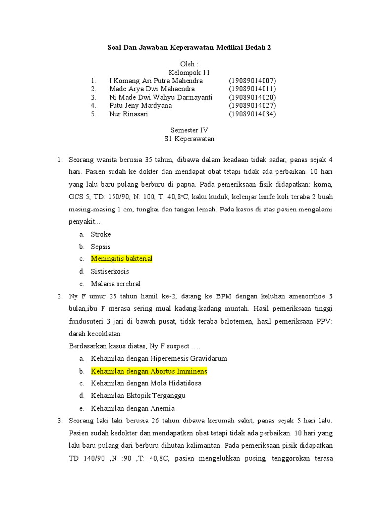 Kelompok 11 (Soal Meningitis) | PDF
