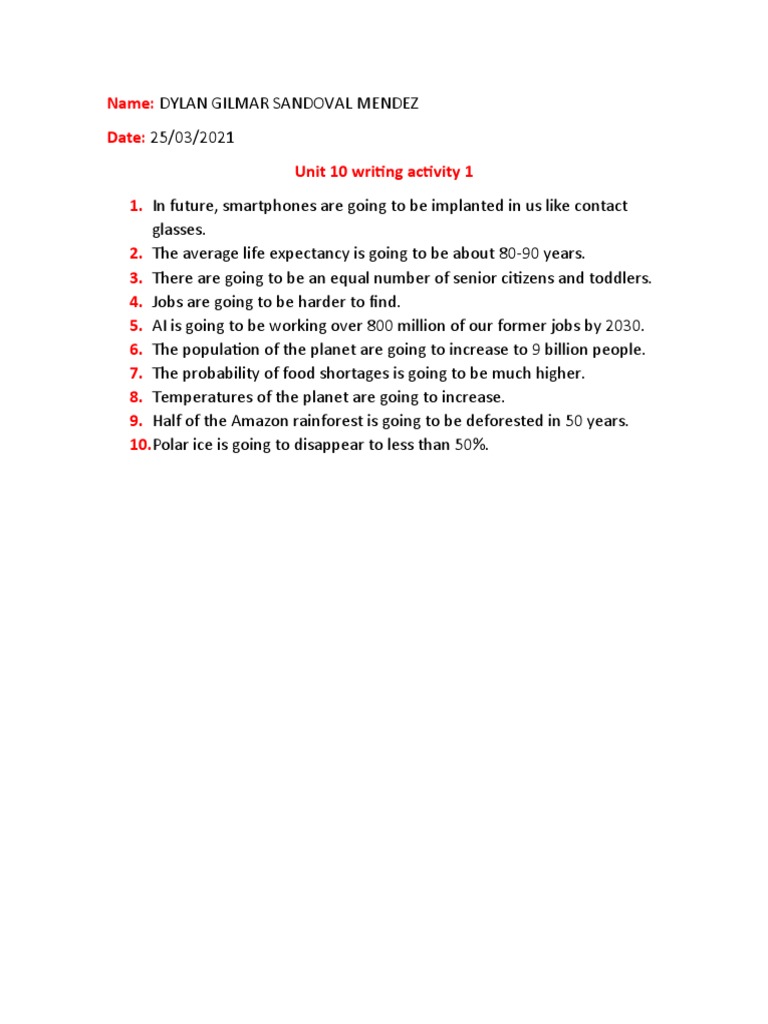 Writing Activity 1 | PDF | Social Science