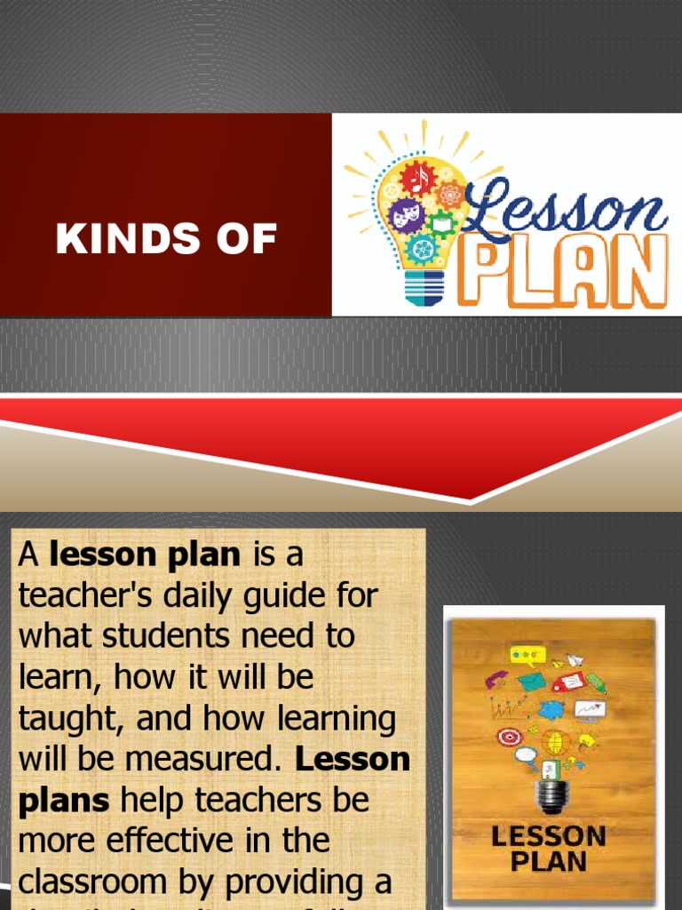 Kinds of Lesson Plan (Report) .. | PDF | Lesson Plan | Competence ...