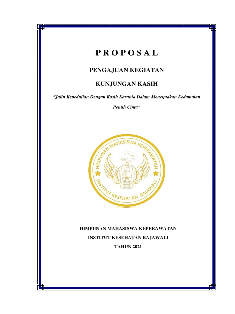 Proposal Kunjungan Kasih | PDF