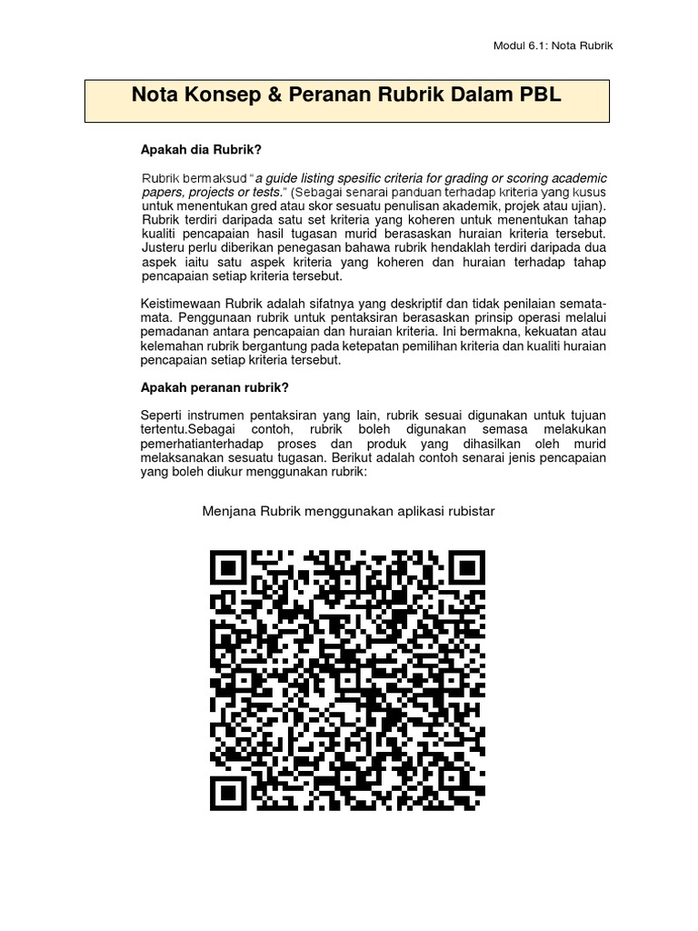 Nota Rubrik | PDF