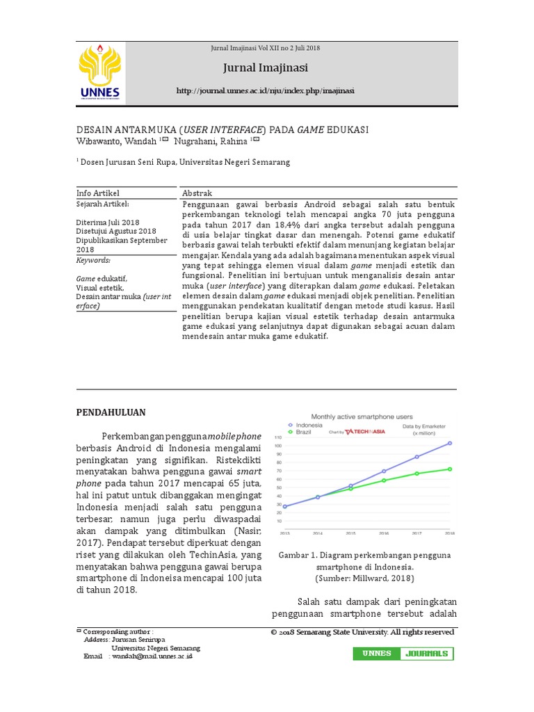 Jurnal Desain Antarmuka (User Interface) Pada Game Edukasi | PDF