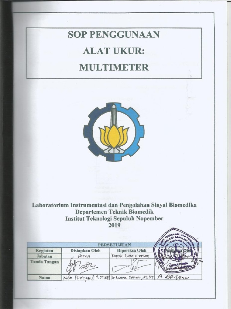 SOP Multimeter Final | PDF