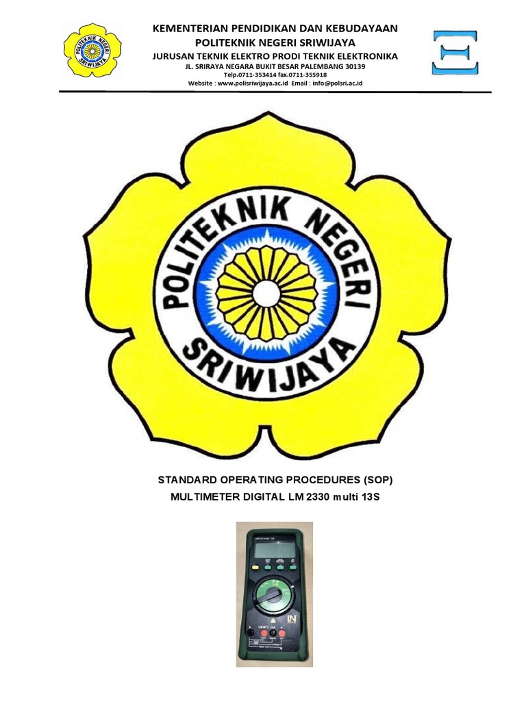 SOP MULTIMETER Digital | PDF | Teknologi & Rekayasa