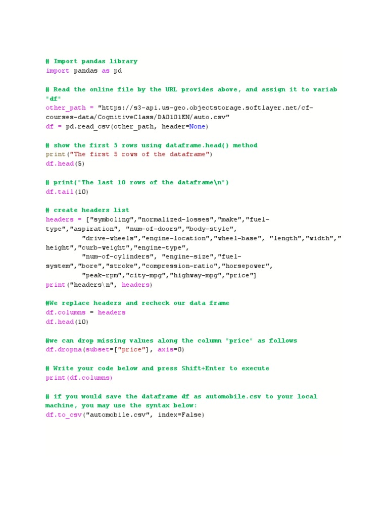 #1 - Skill Builds - Data Analysis With Python | PDF | File Format | Comma Separated Values