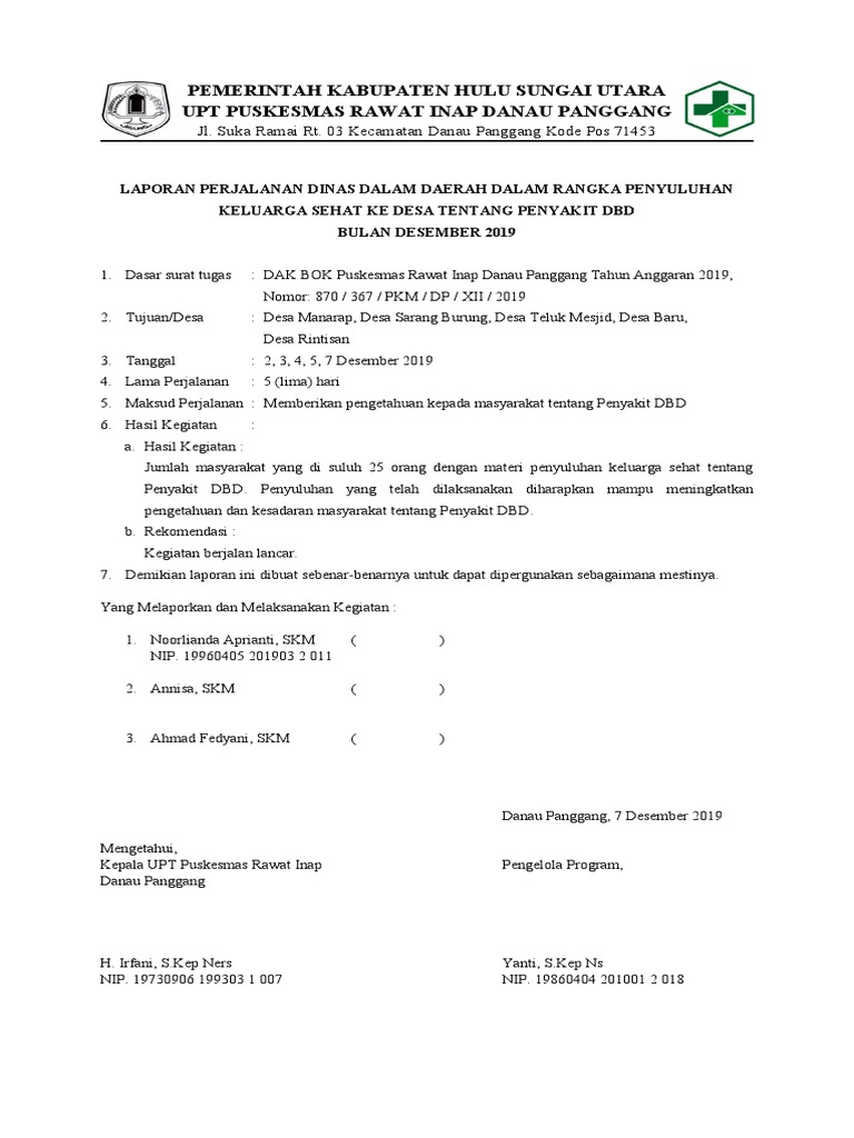 Laporan Perjadin | PDF