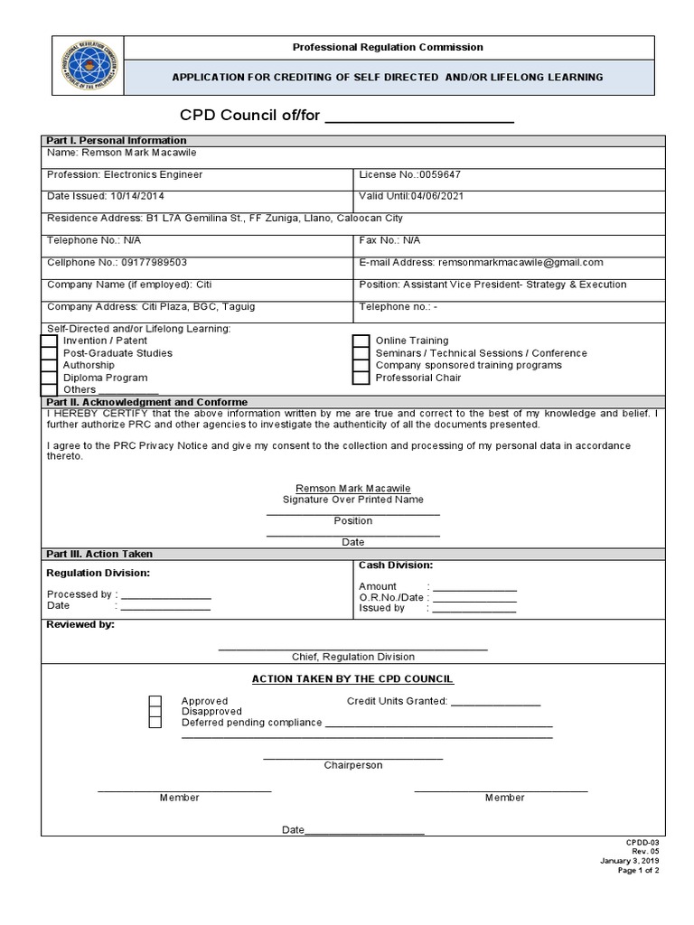 PRC Self-Directed Learning Application | PDF | Academic Degree | Business