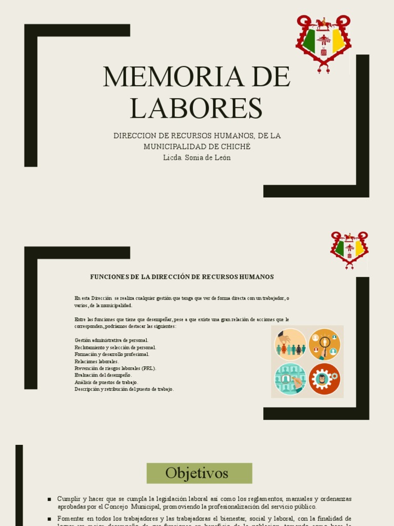 Memoria de Labores | PDF | Gestión de recursos humanos | Planificación