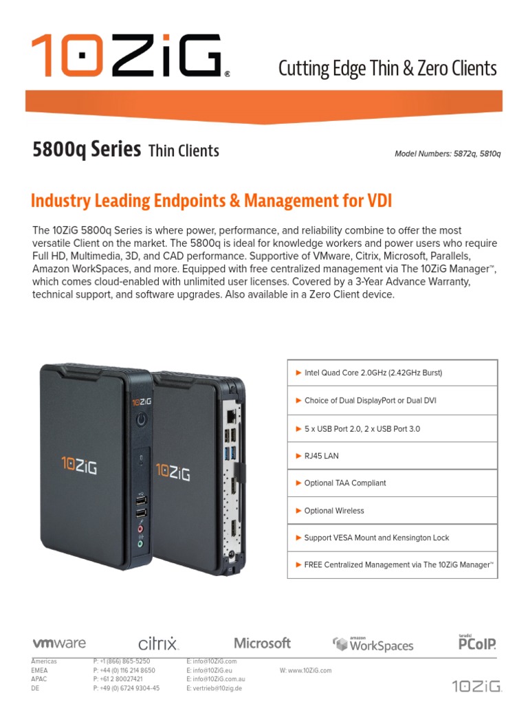 5800q Series: Cutting Edge Thin & Zero Clients | Download Free PDF | Citrix Systems | Desktop ...