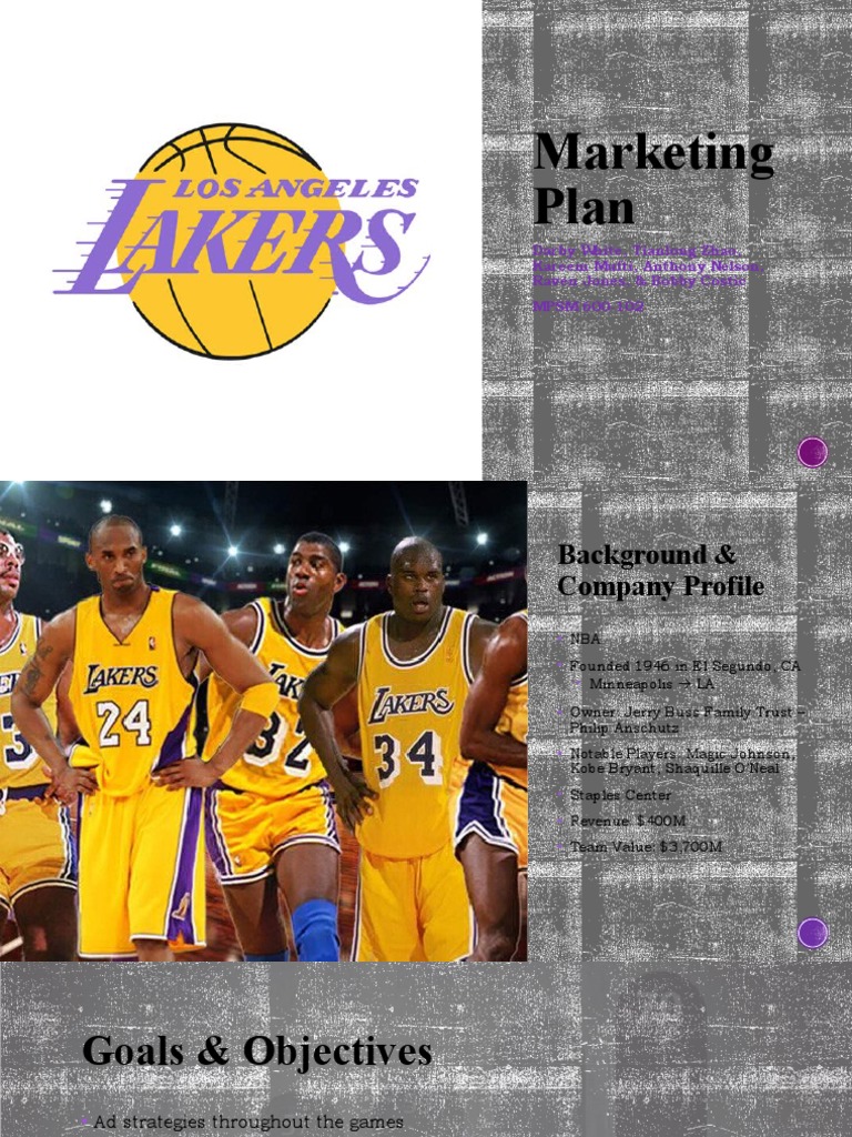 LA Lakers Marketing Plan | PDF | Kobe Bryant | National Basketball ...