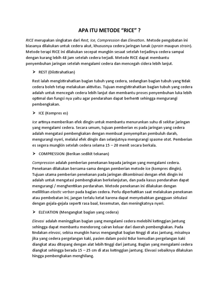 Apa Itu Metode Rice | PDF