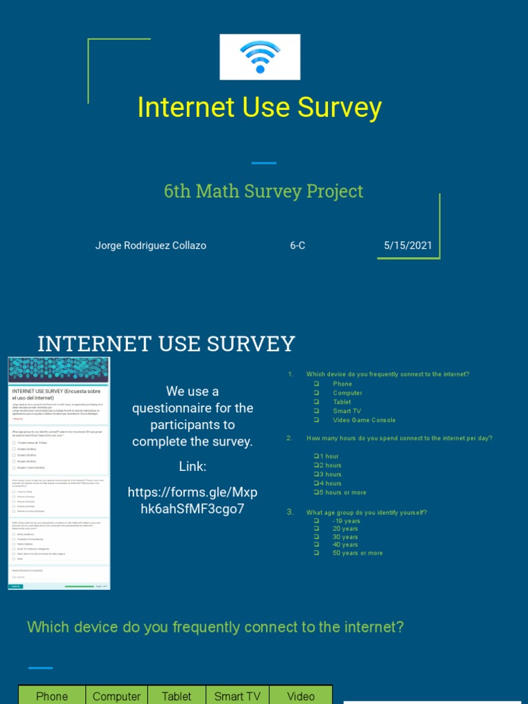 Internet Use Survey-Math Project Final | PDF | Internet | Information ...