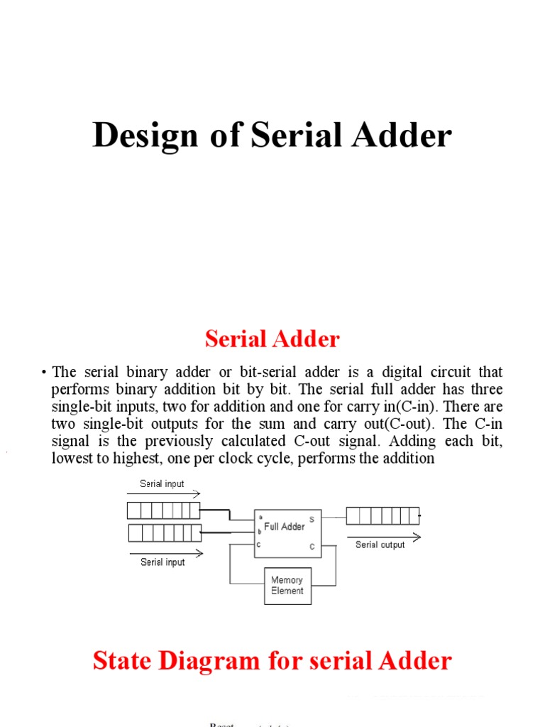 Serial Adder | PDF